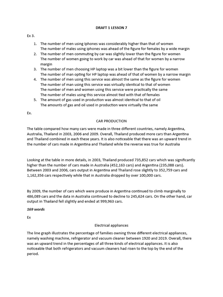 LESSON 7 WRITING Updated | PDF | Home Appliance | Lamb And Mutton