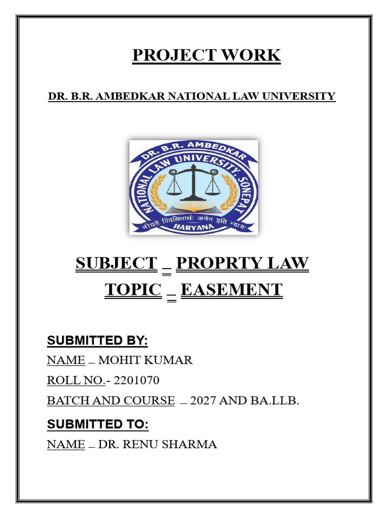 Mohit TPA Project | Download Free PDF | Easement | Law And Economics