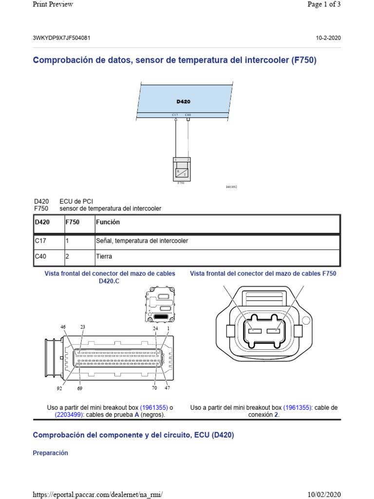 Comprobación del Sensor del Intercooler | PDF | Equipo | Componentes eléctricos
