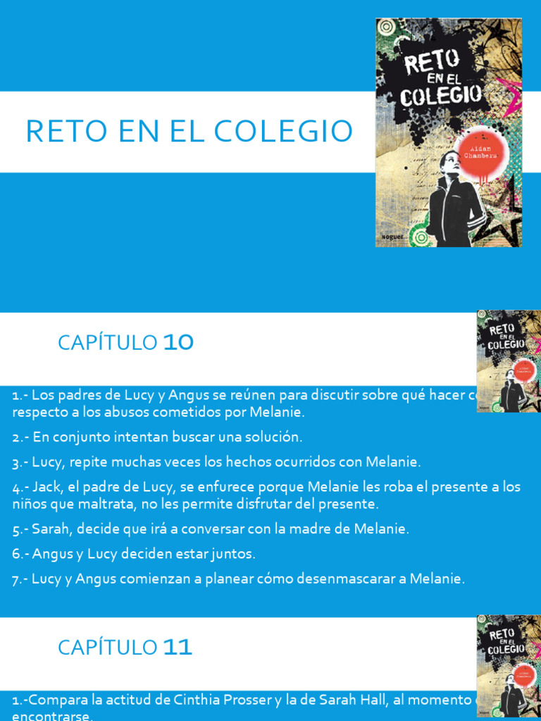 Reto en El Colegio Capítulos 10, 11, 12, 13, 14, 15 | PDF