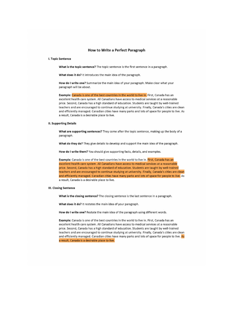 How to Write a Paragraph | PDF