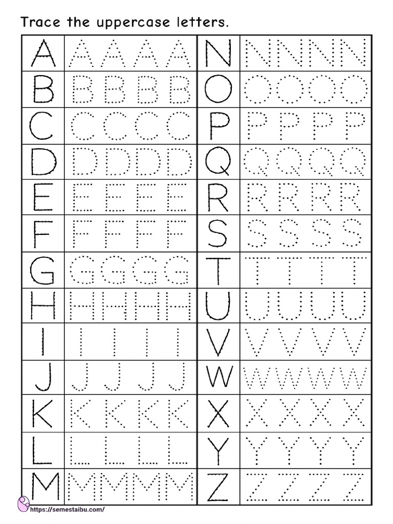 Trace The Uppercase Letters | PDF