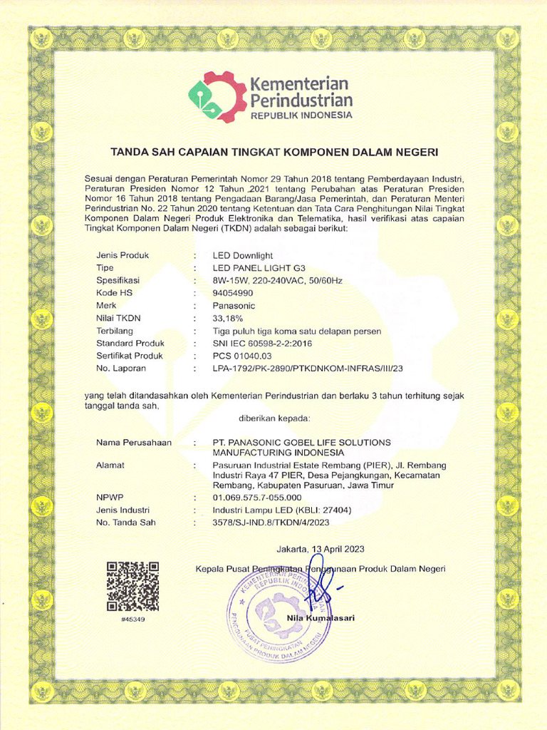 TKDN LED Downlight Panel | PDF