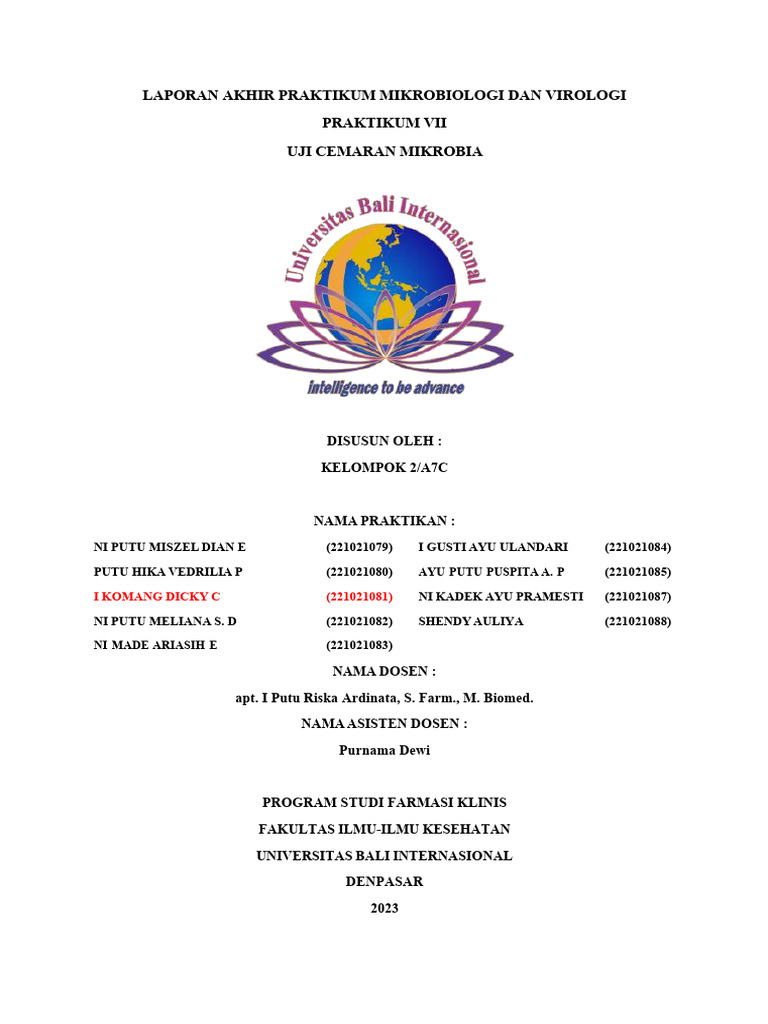 Laprak Vii Mikrobiologi | PDF