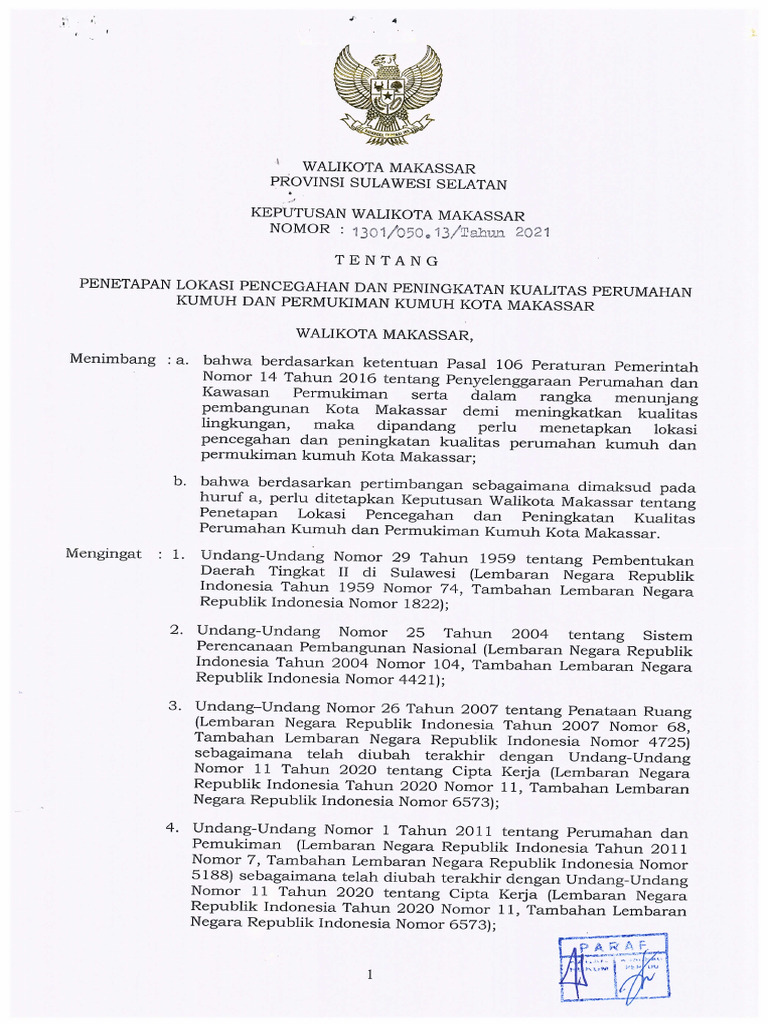 14 - SK Kumuh Makassar Tahun 2021 | PDF