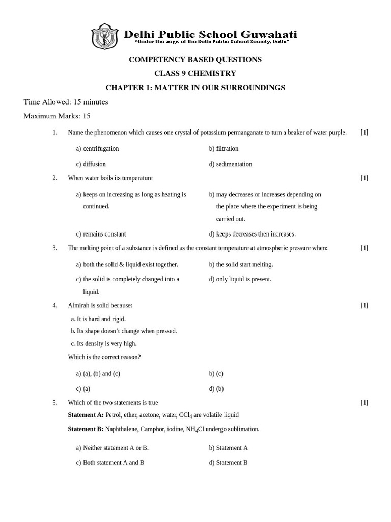 CBQ Chapter 1 Class 9 | PDF