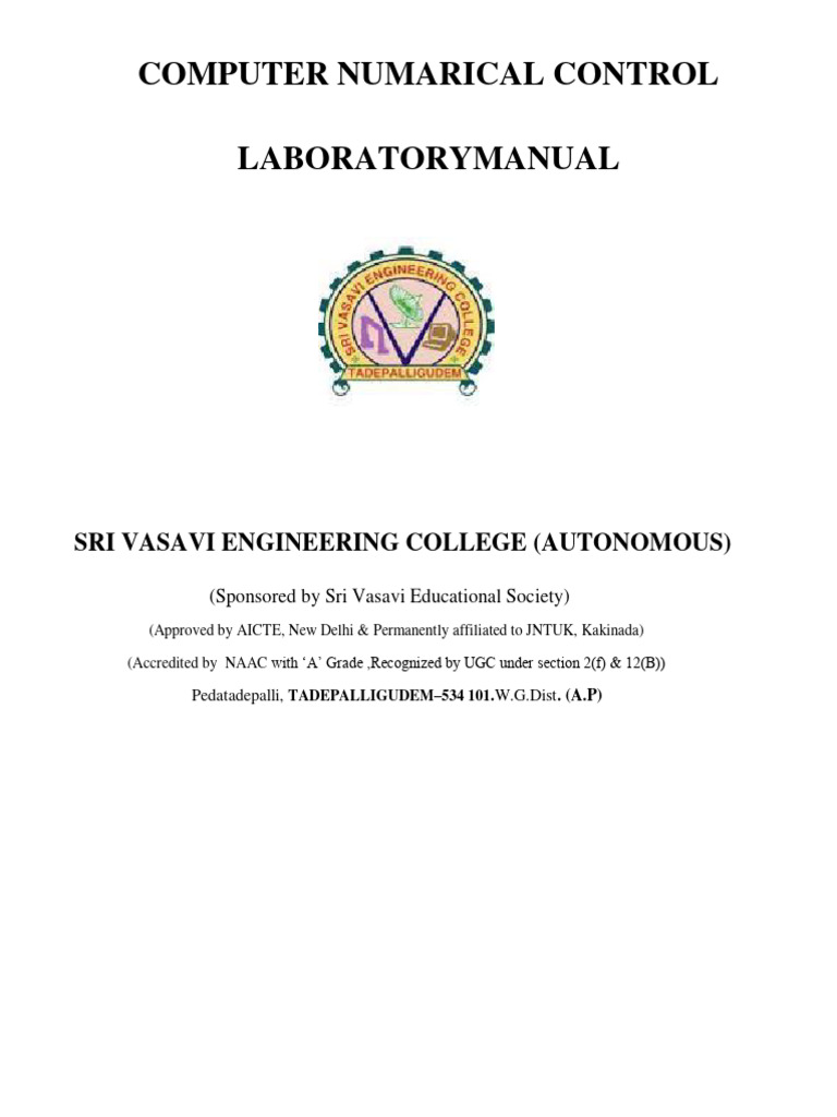 CNCP Lab Manual 2024 | PDF | Numerical Control | Computer Aided Design