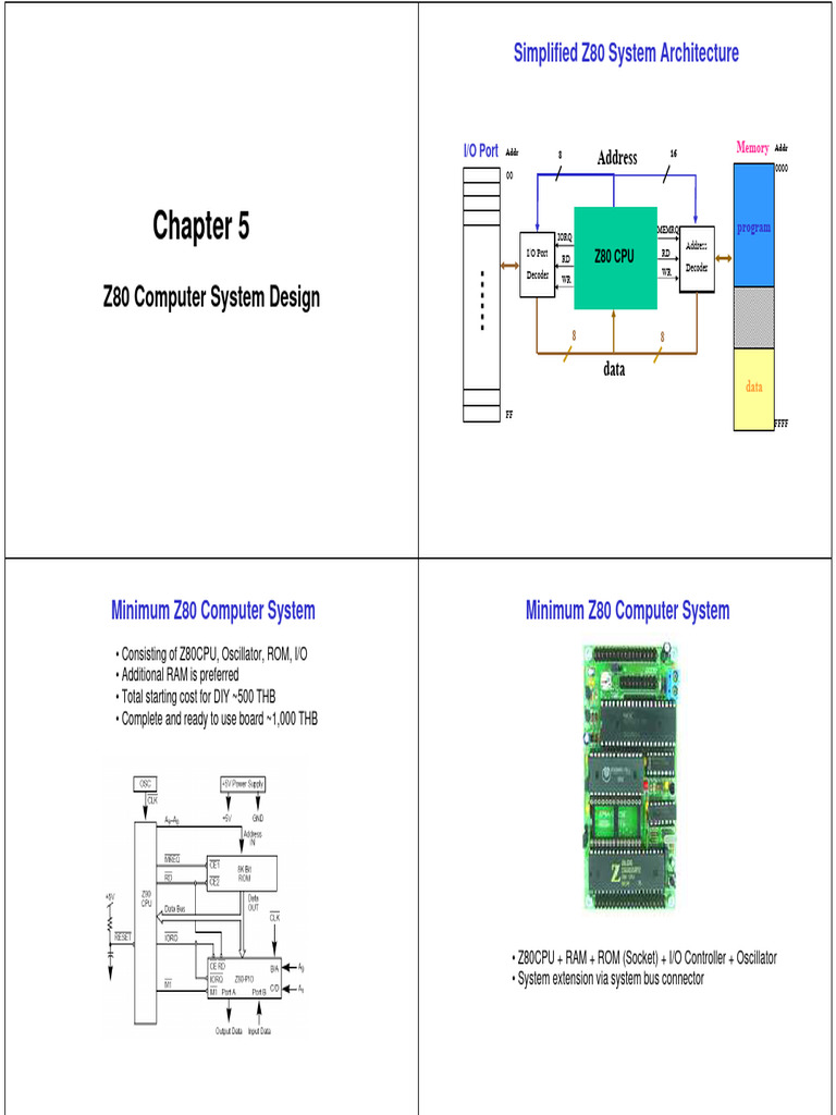Z80 Handout | PDF | Read Only Memory | Random Access Memory