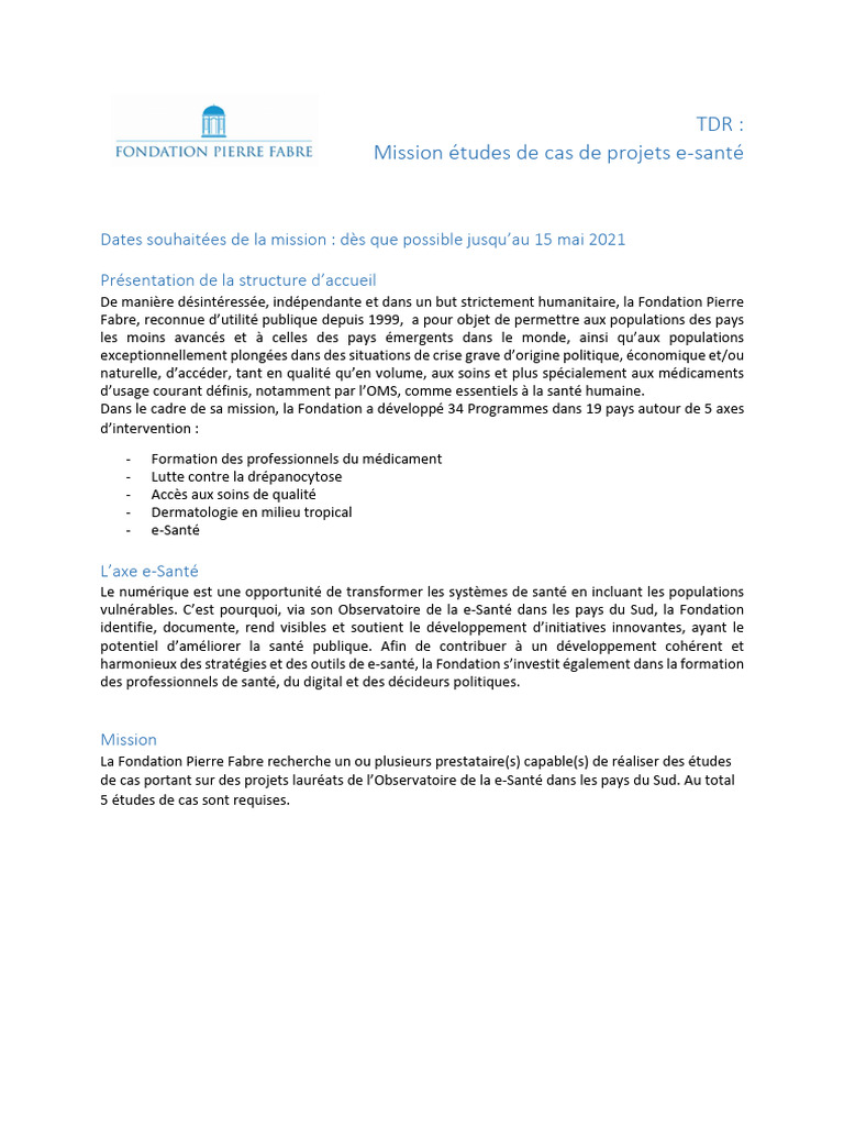 Études de cas sur projets e-santé | PDF | Technologies de l'information ...