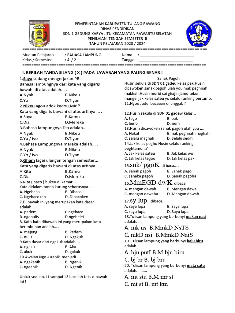 PTS BDL KLS 4 SMT 2 | PDF