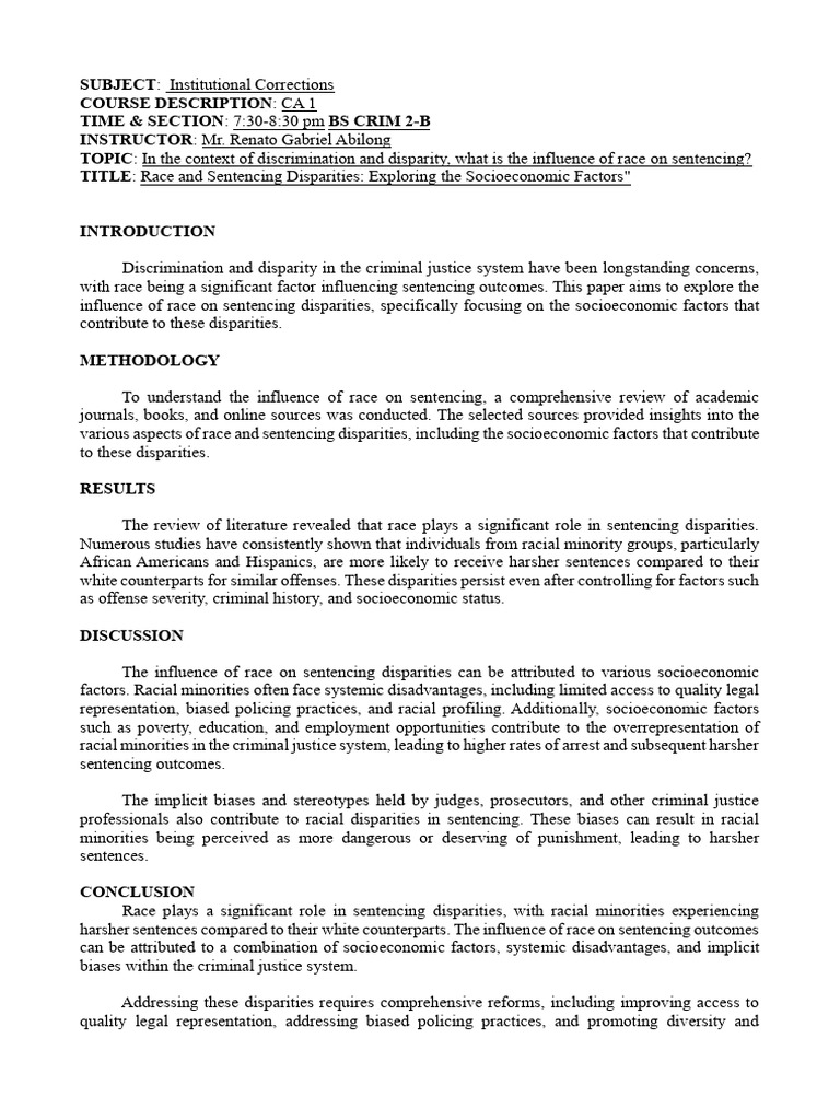 CA 1 Pre-Finals | PDF | Bias | Race (Human Categorization)