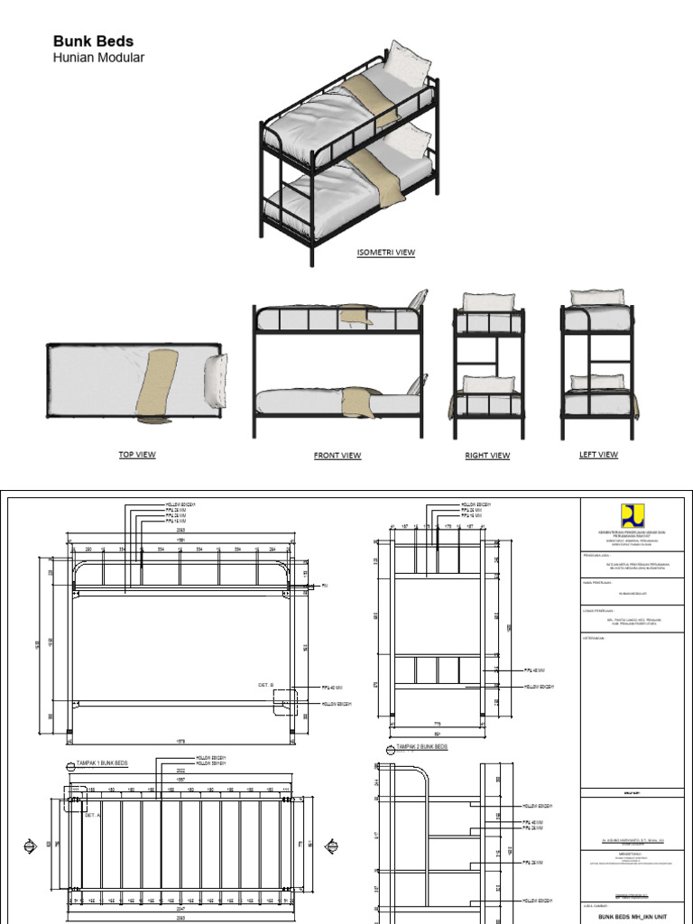 Rincian Bunk Bed Modular IKN | PDF