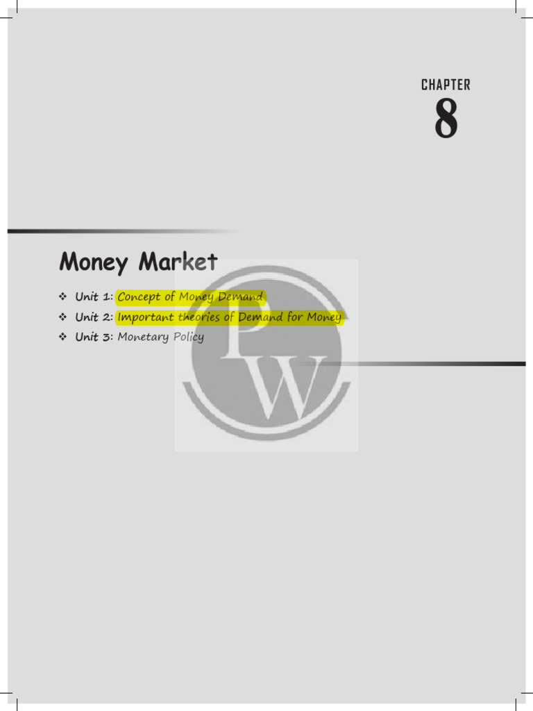 E-Book - Money Market | PDF | Demand For Money | Money