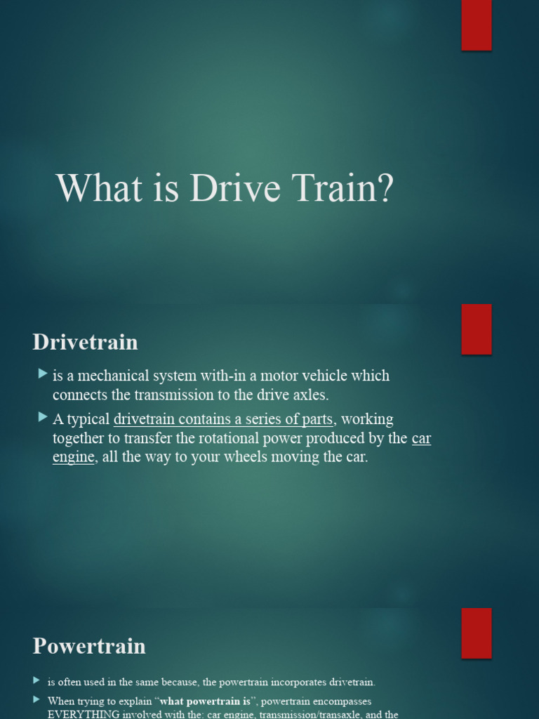 What Is Drive Train 1.1 | Download Free PDF | Axle | Four Wheel Drive