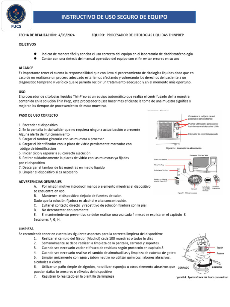 Instructivo de Uso Seguro | PDF | Unidad Central de procesamiento