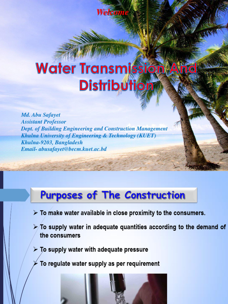Water Transmission and Distribution Systems | PDF | Pump | Water