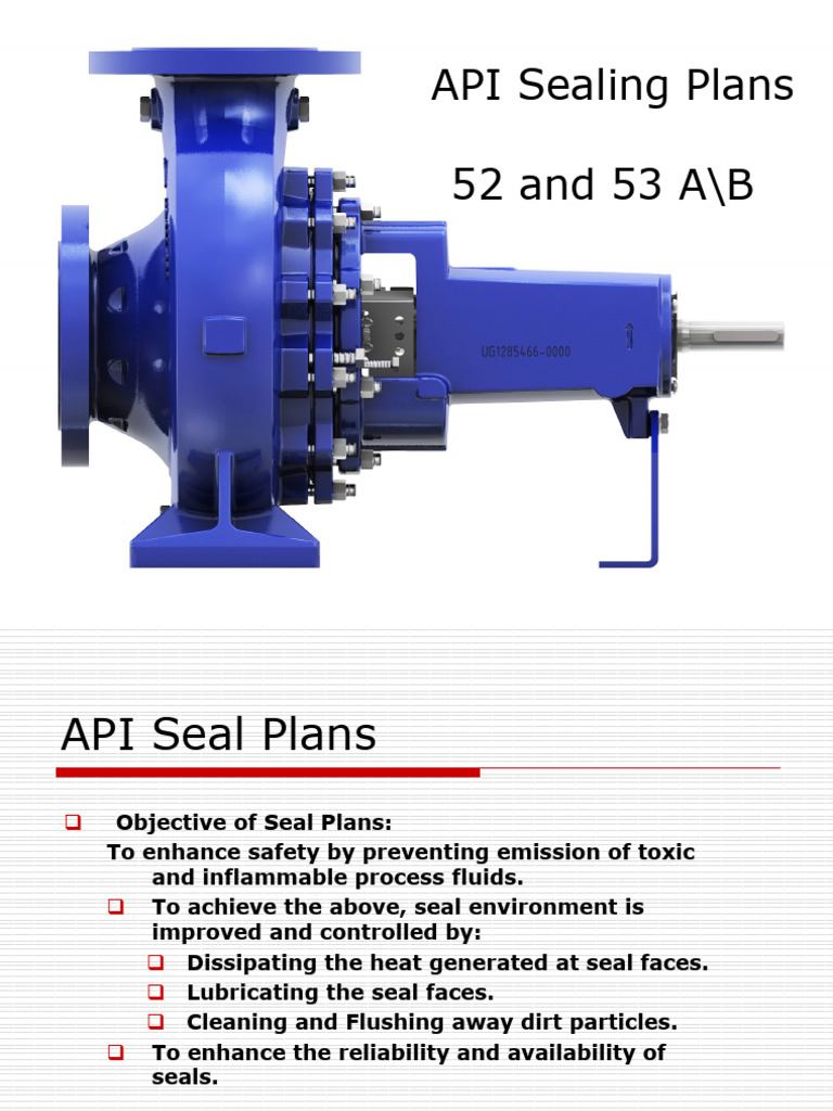 M-Seal API Sealing Plans 52 and 53 A - B | PDF | Pump | Pipe (Fluid Conveyance)