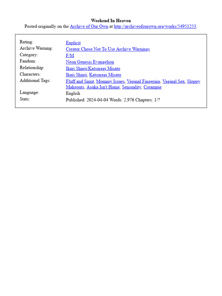 Weekend in Heaven | PDF