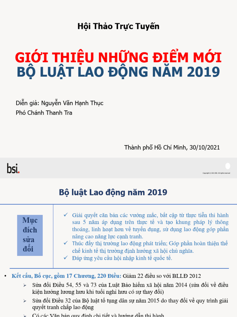 Hieu Ro Hon Ve Luat Lao Dong & Cap Nhat Nhung Diem Moi Cua Luat | PDF
