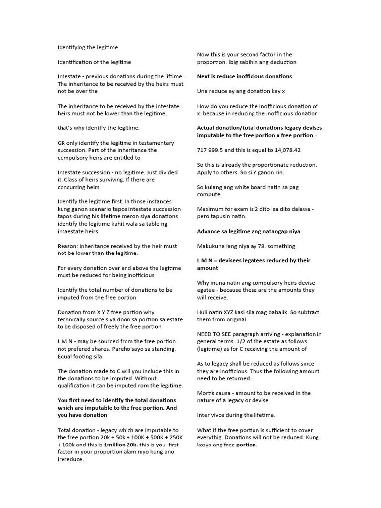 Understanding Legitimate Inheritance Rights | PDF | Inheritance ...