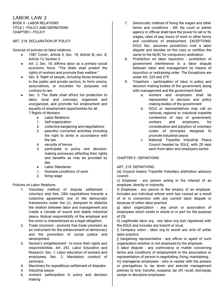 LAB 2 Notes | PDF | Strike Action | Employment