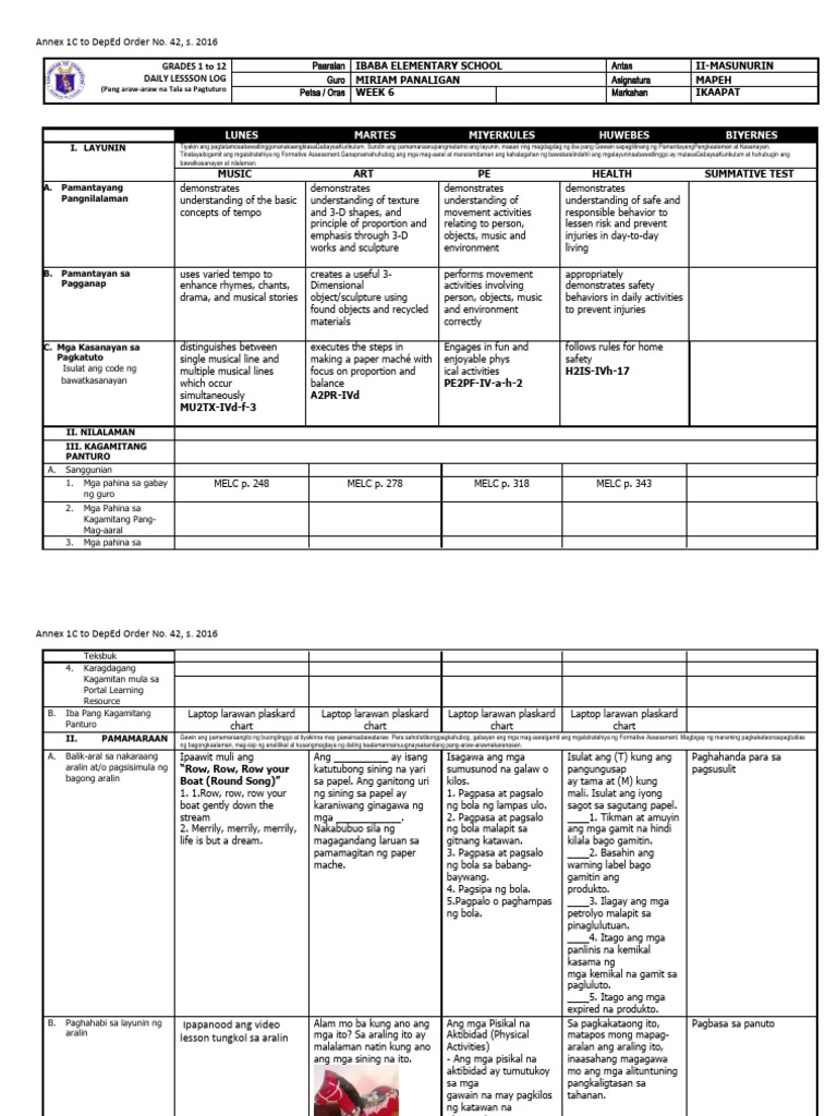 Q4-Mapeh-Week 6 | PDF