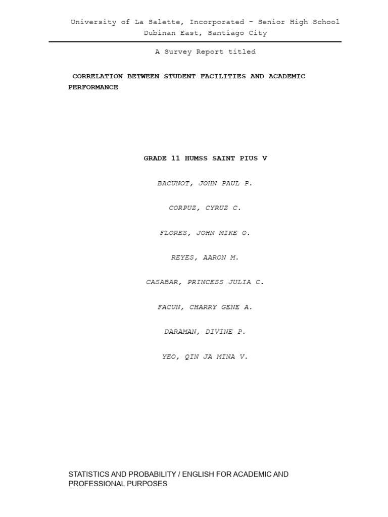 DRAFT Survey Report Relationship | PDF | Sampling (Statistics) | Statistics