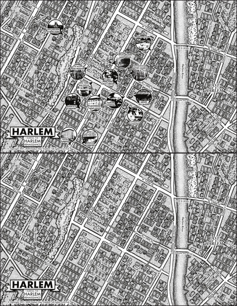 CoC 7e - 1920 - Harlem Fold-Out Map (Home Printing) v2 | PDF | Home ...