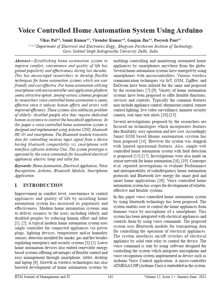 Project Report1 | PDF | Home Automation | Bluetooth