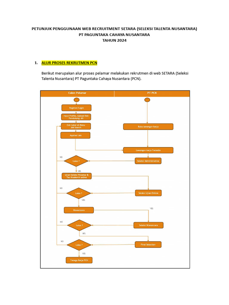 Petunjuk Penggunaan Web Recruitment - Pelamar | PDF