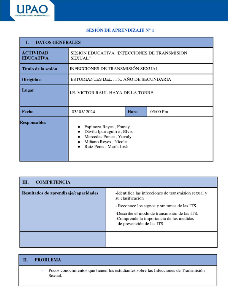 Sesión de Aprendizaje de Las Its | Descargar gratis PDF | Modificación de comportamiento ...