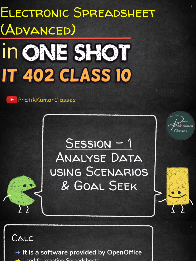 Electronic Spreadsheet - One Shot | PDF | Spreadsheet | Worksheet