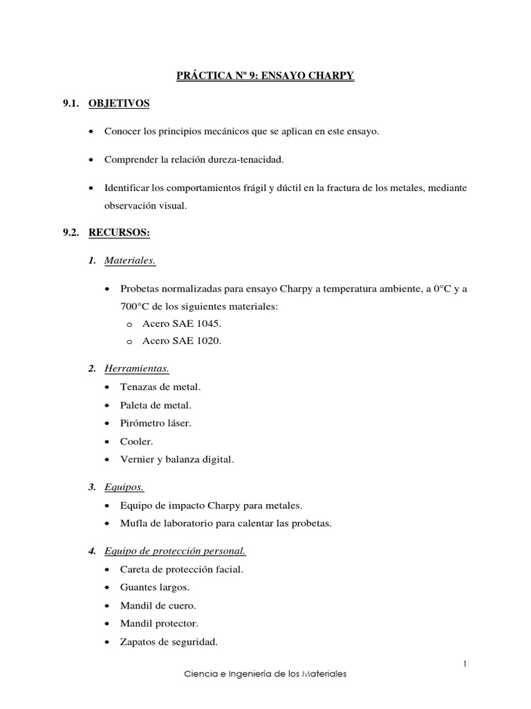 Práctica 6-Ensayo Charpy | PDF | Fractura | Deformación (ingeniería)