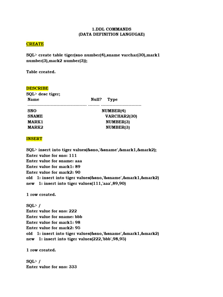 DDL | PDF | Software Design | Data Model