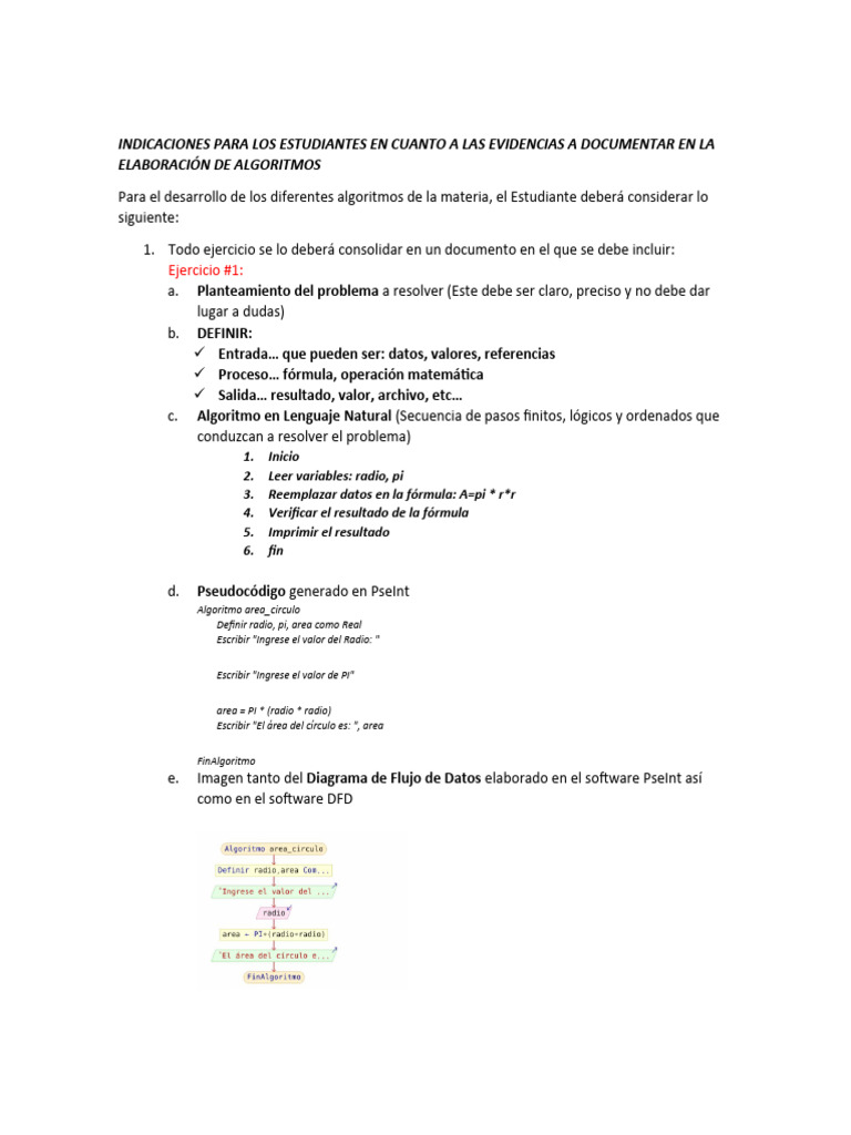 Formato Ejercicios | Descargar gratis PDF | Algoritmos | Matemáticas Aplicadas