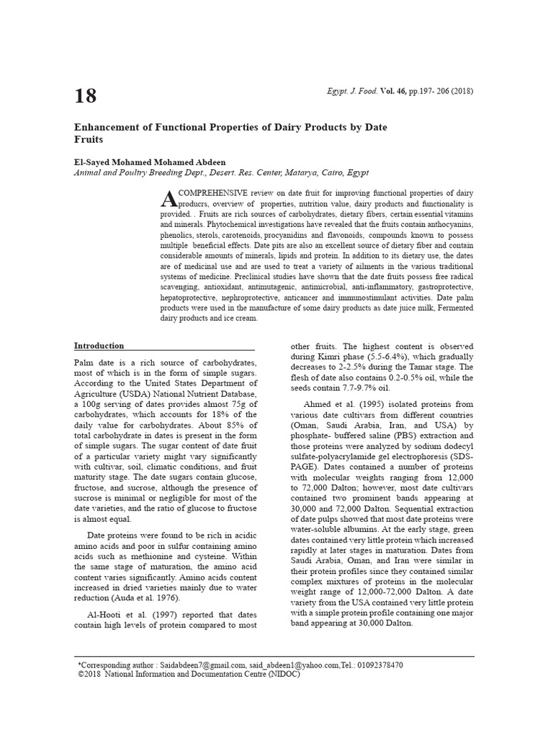 EJFS Volume 46 Issue 1 Pages 197-206 | PDF | Glycemic Index | Polyphenol