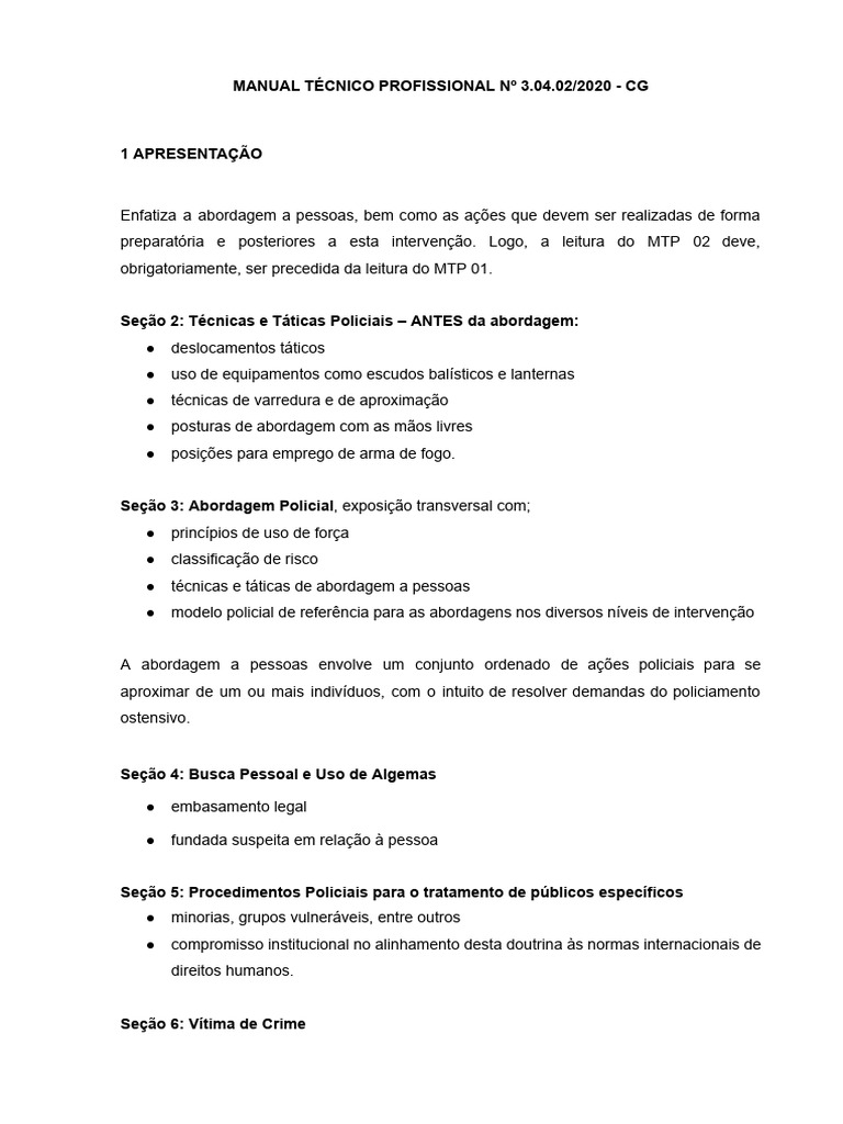 Resumo TPM - MTP 02 | PDF | Polícia | Polícia militar
