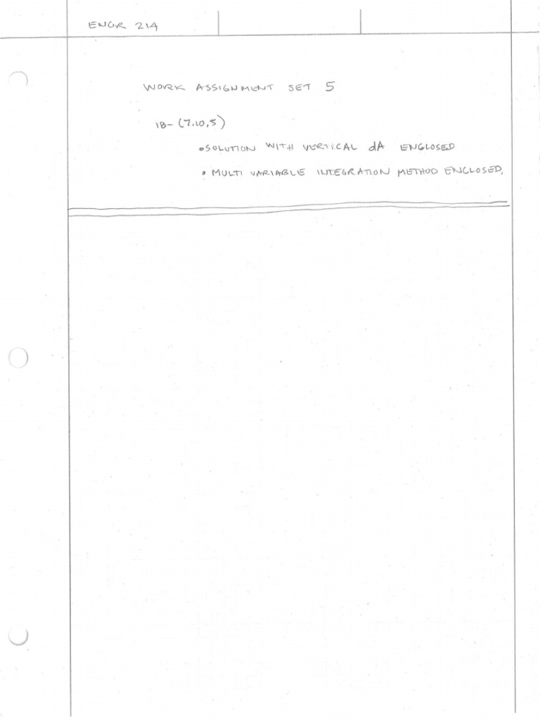 Work Assignment Set 5 SOLUTIONS | PDF