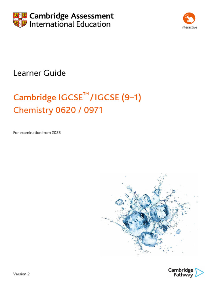 Cambridge IGCSE Chemistry Guide 0620 | PDF | Mole (Unit) | Ionic Bonding