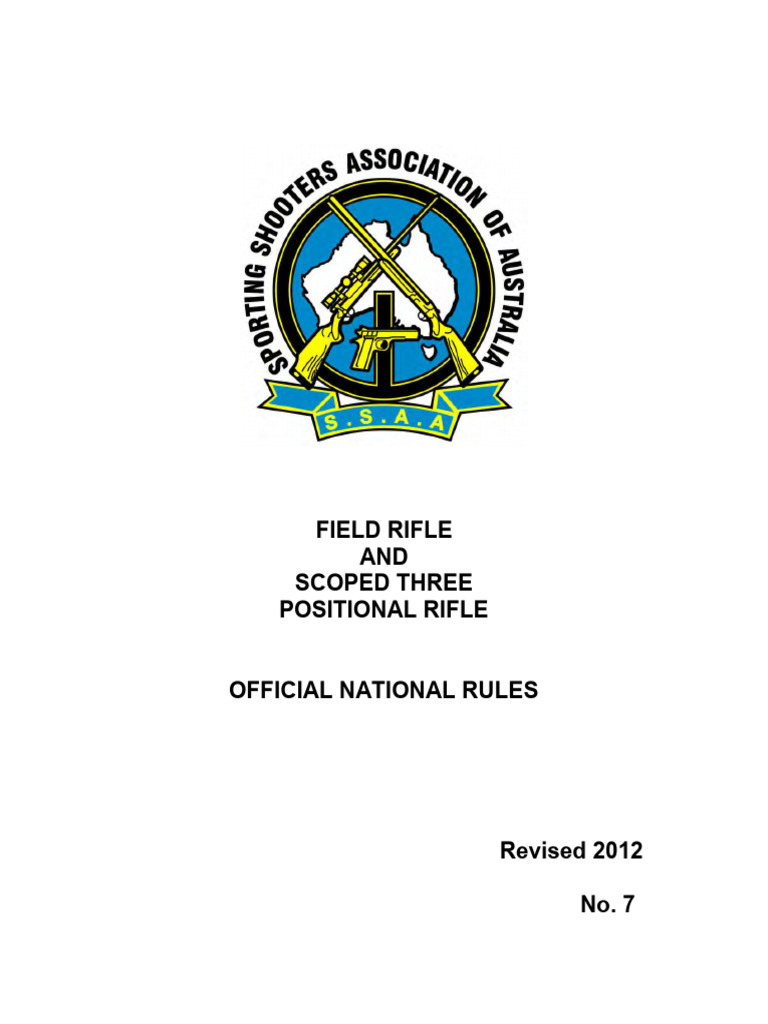 Field Rifle and 3 Positional Rule Book | PDF | Rifle | Magazine (Firearms)