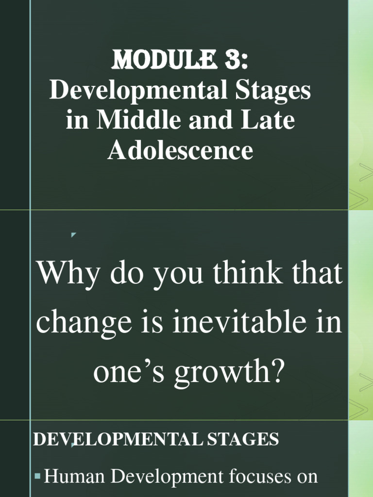 MODULE 3 PERSONAL DEVELOPMENTada | PDF | Adolescence | Romance (Love)