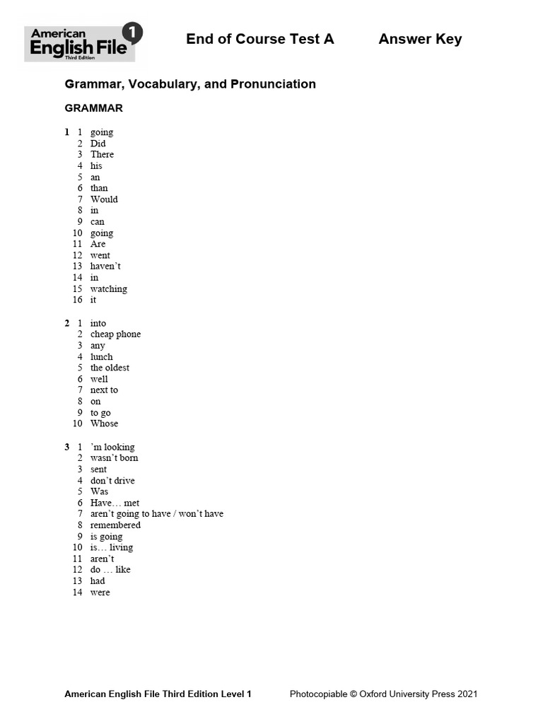 English File 3 Test Pdf Applied Linguistics Human Communication
