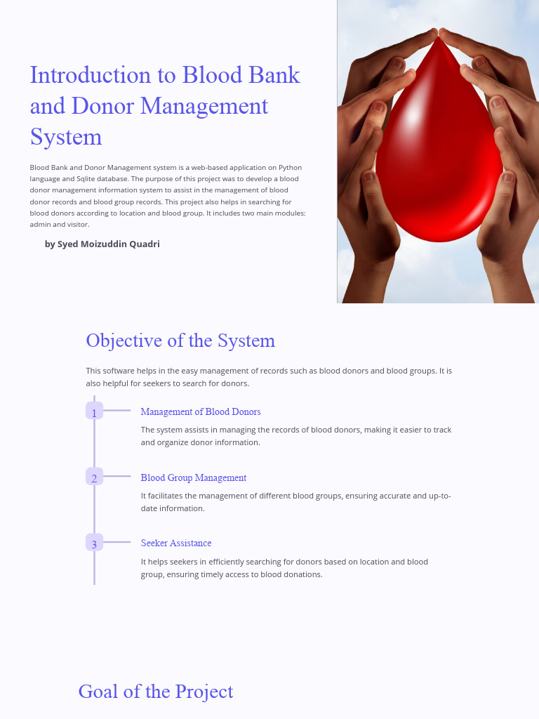 Blood Bank and Donor Management | PDF | World Wide Web | Internet & Web