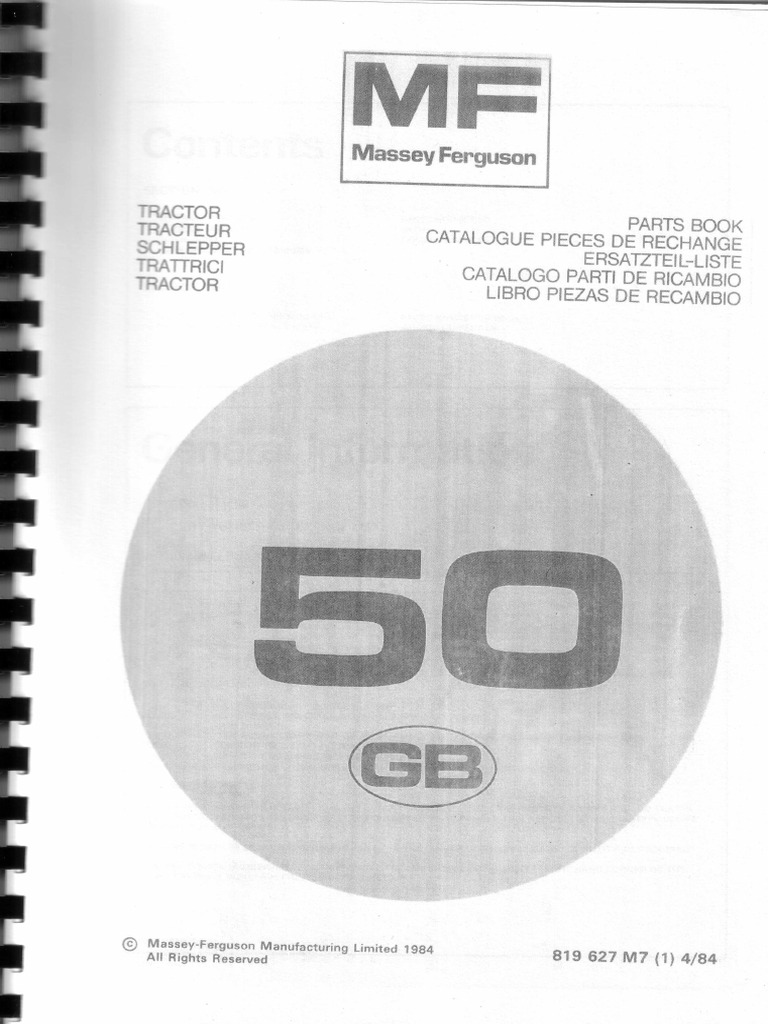 Massey Ferguson 50b Catalogue Piece Rechange p001 200 | PDF