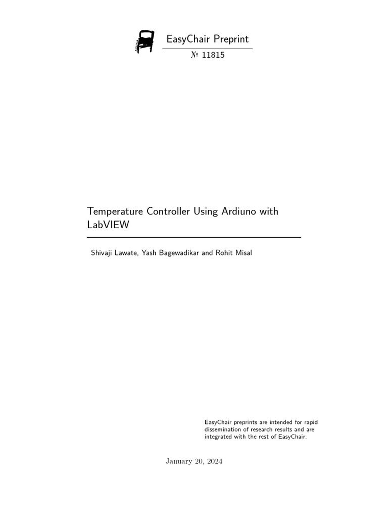 EasyChair Preprint 11815 | Download Free PDF | Arduino | Sensor