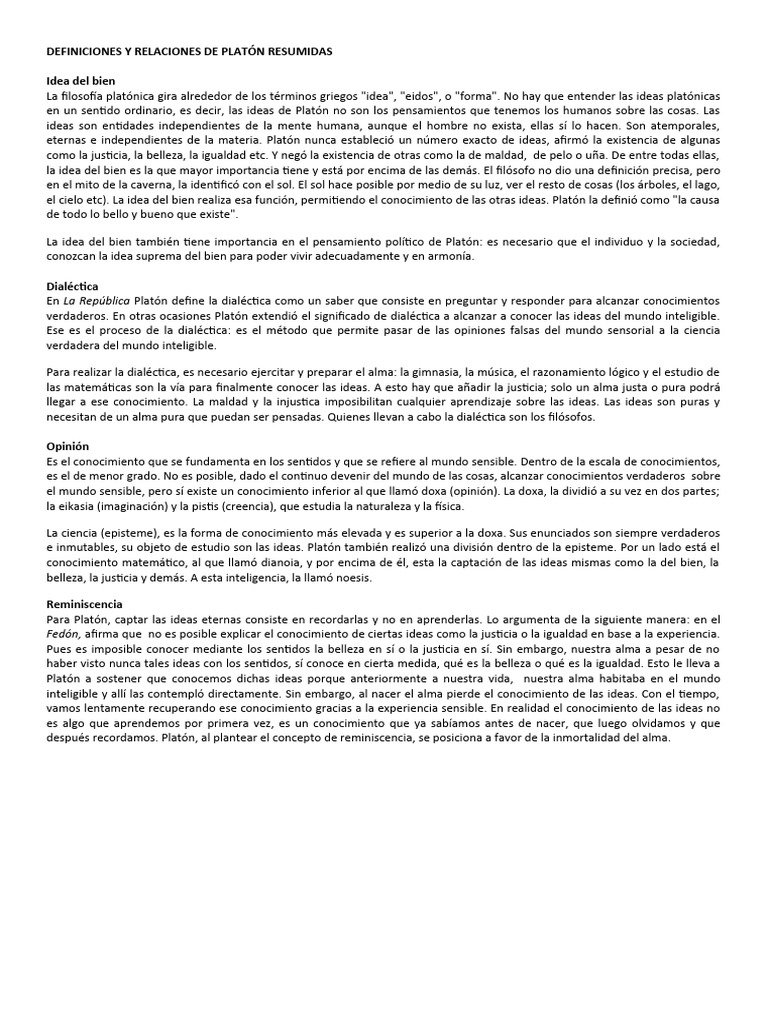 Teoría Resumida de Platón, Aristóteles, Kant, Marx y Nietzsche | PDF | Immanuel Kant | Platón