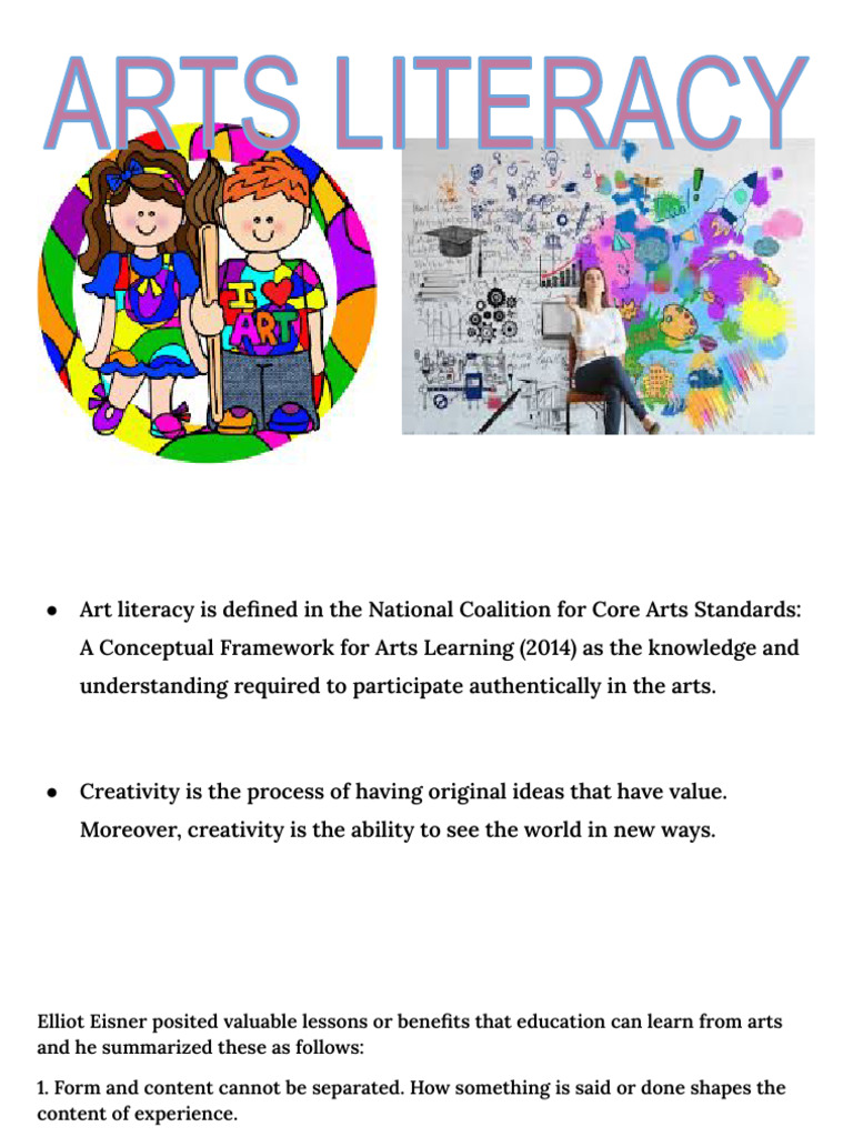 Arts Literacy 1 | PDF | Science & Mathematics