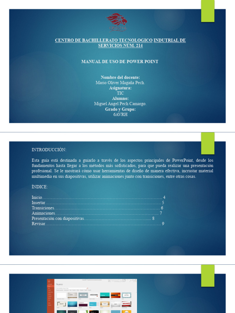 Manual de Powepoint_Miguel Pech 6AVRH | PDF | Microsoft PowerPoint ...