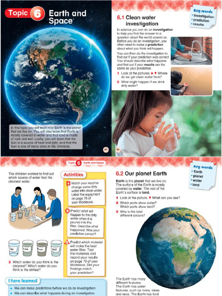 P1 Students Book-Topic 6-Earth and Space | PDF