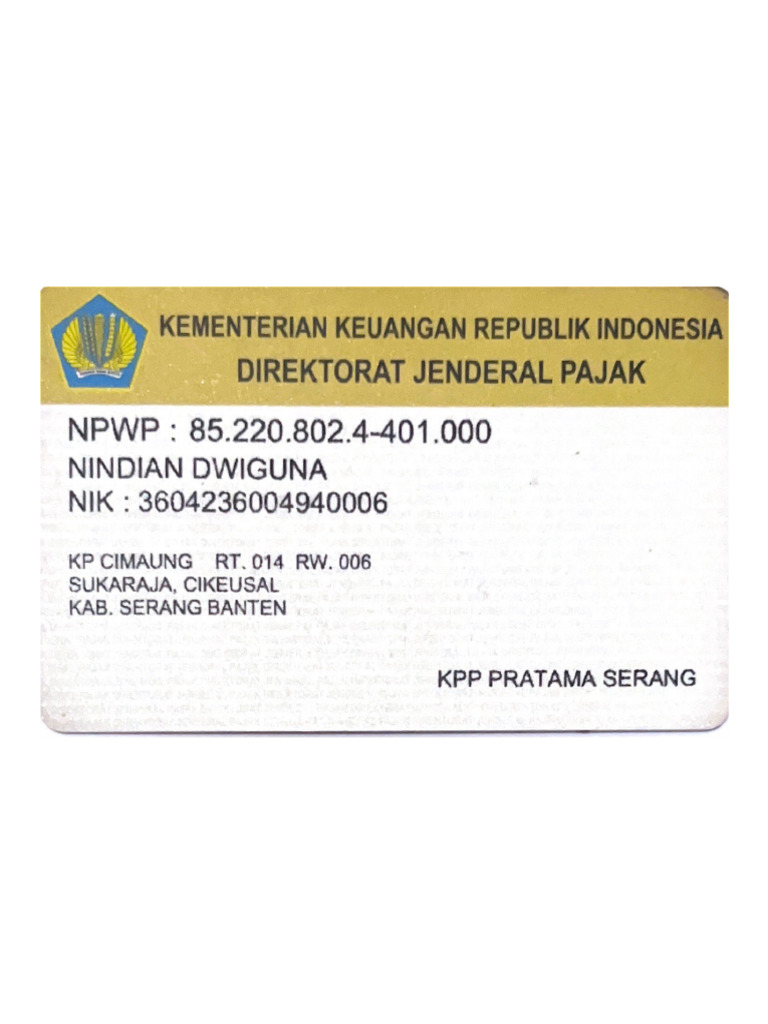 NPWP | PDF